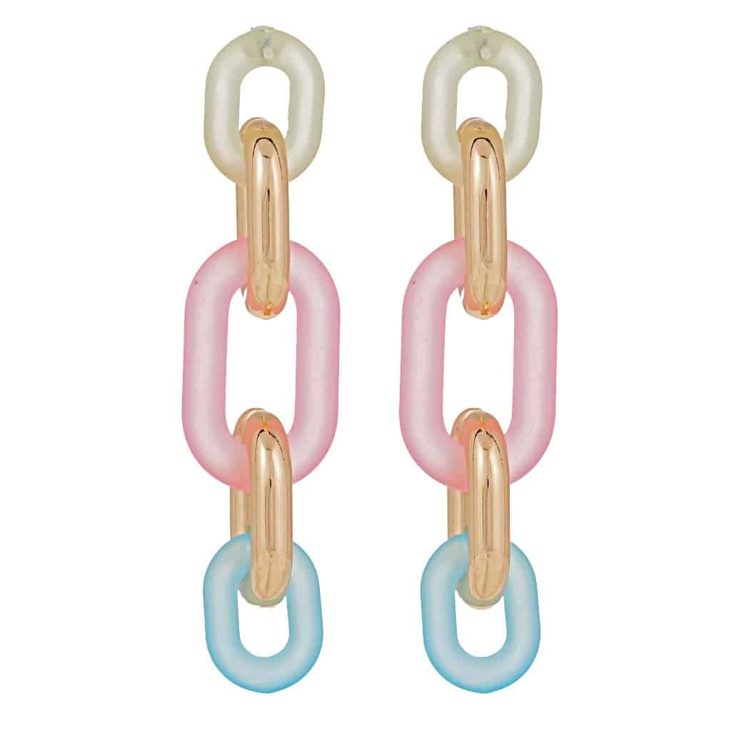 σκουλαρίκια rainbow chain | Perfectdress.gr